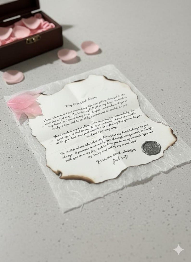 Love Letter | Handmade Letter | Personalised Letter | Custom Note | Wax ...