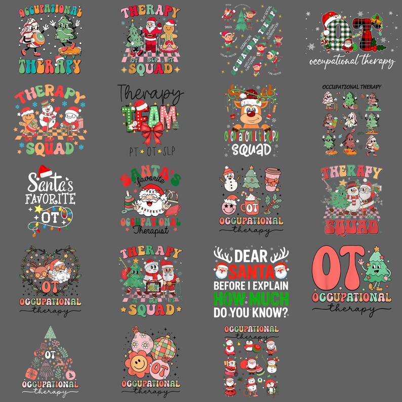 Occupational Therapy Christmas PNG – Very Merry OT Day Therapist ...