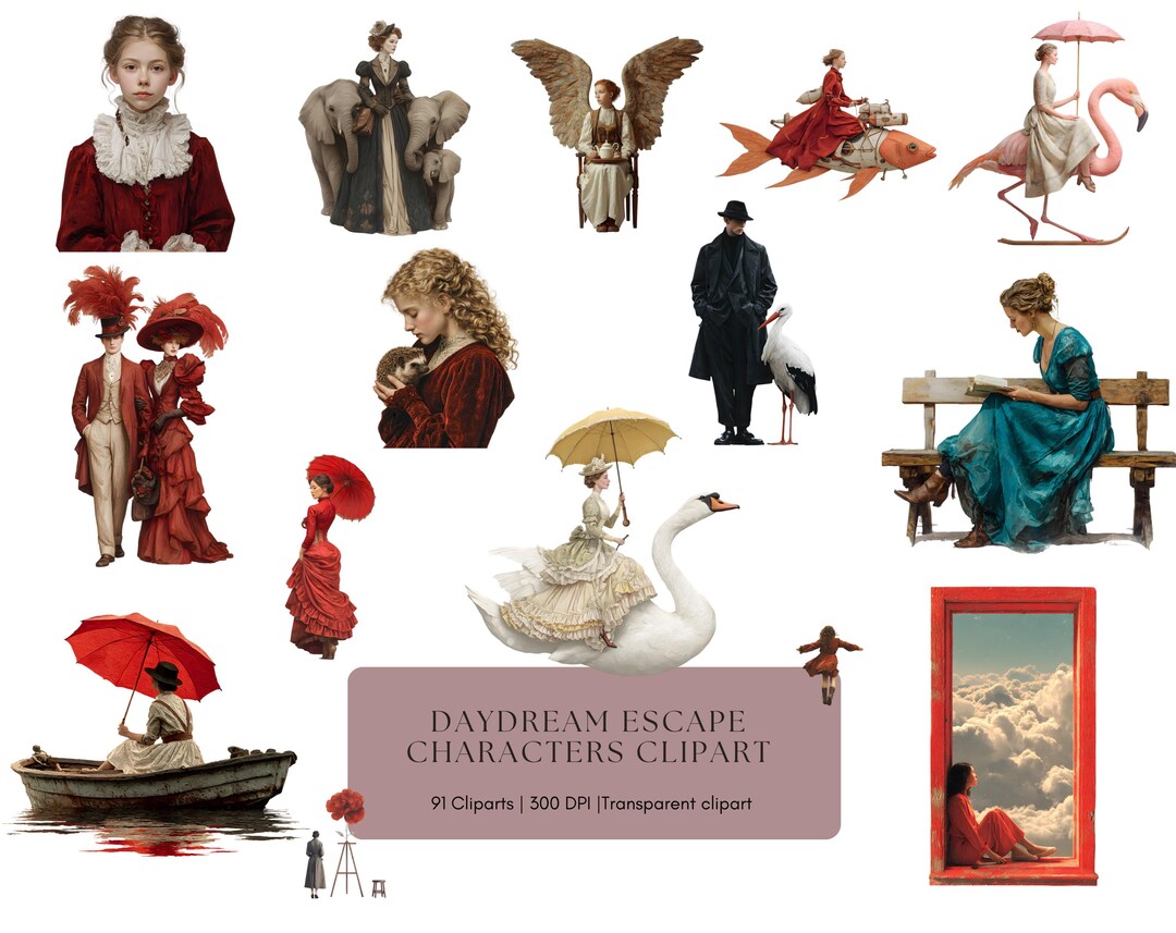 Daydream Escape personnages Clipart Png, Clipart personnage rêveur pour ...