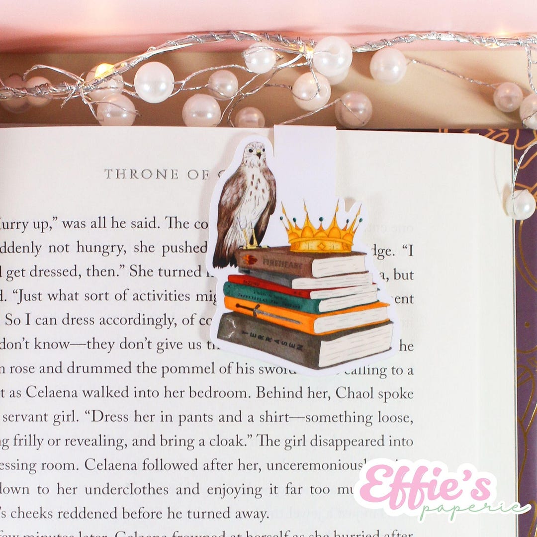 Fantasy Book Stack Magnetic Bookmark – Crowned Books & Hawk Reading ...