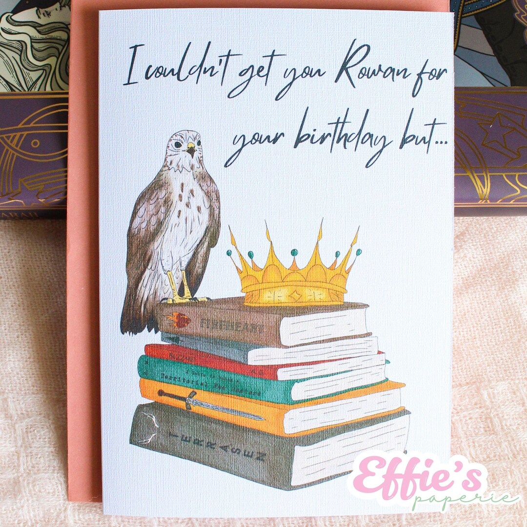 Rowan Birthday Card – Throne of Glass Inspired – 5x7 Greeting With ...
