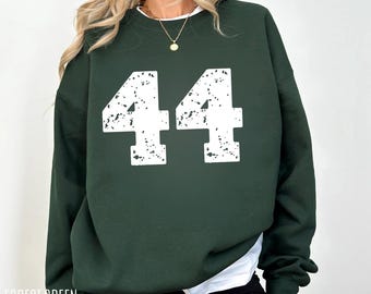 Custom Sports Number Sweatshirt, Personalized Number Crewneck ...