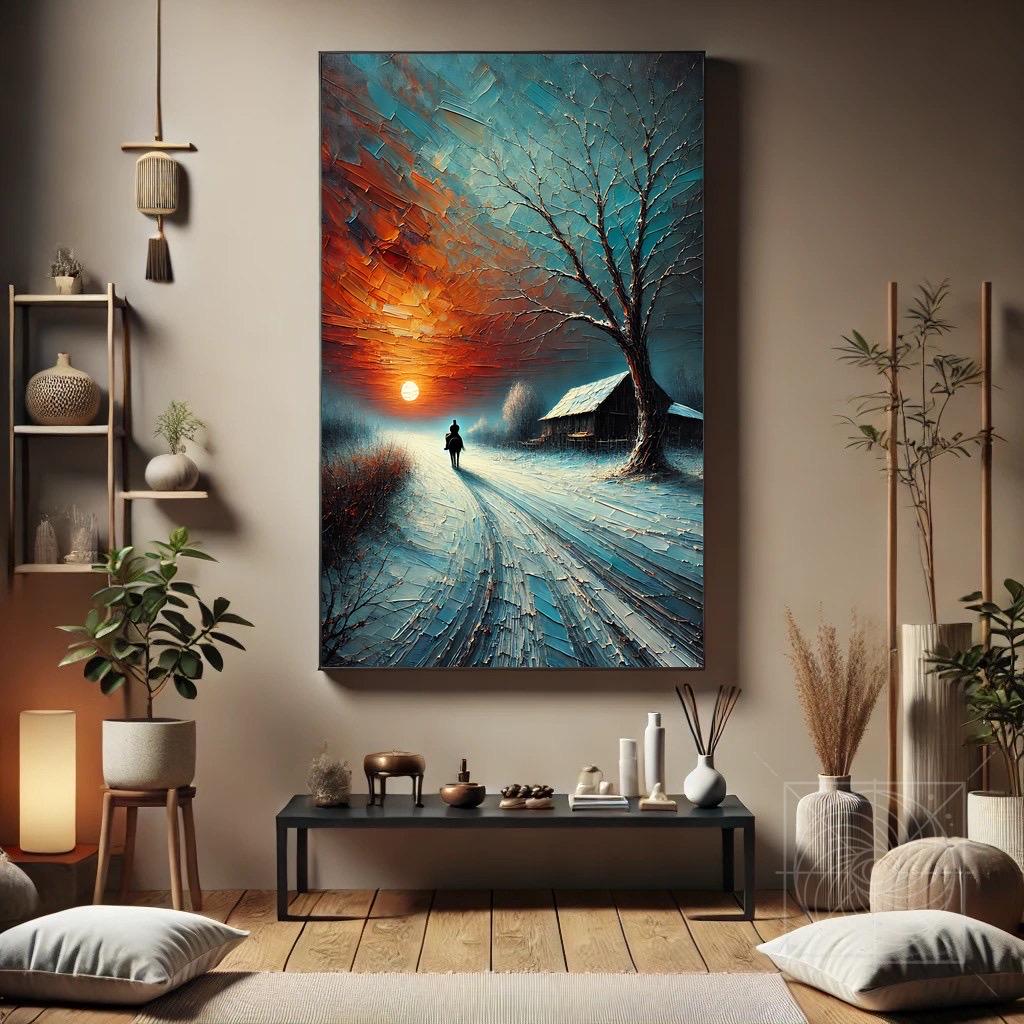 Frozen Dusk Digital Art | Printable Home Decor - Etsy