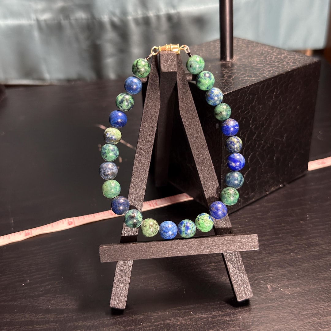 Quantum Quattro Natural Gemstone Bead Bracelet | Smooth Round 8mm, 9 ...