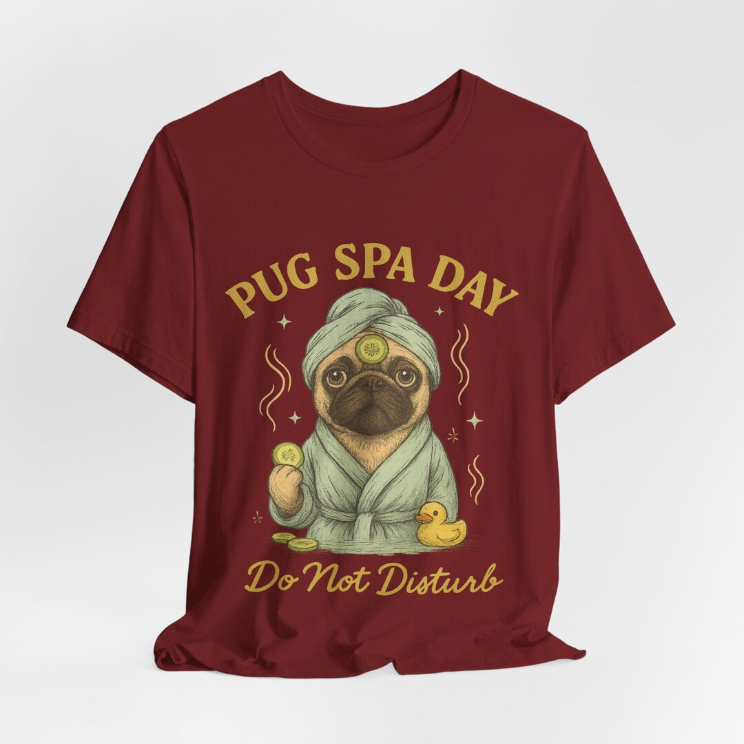 Pug Spa Day T-shirt; Vintage Engraved Pug Tee; Cute Pug Gift Tee - Etsy