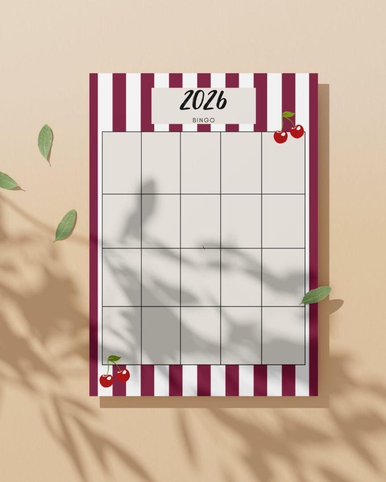 2026 Vision Board Bingo Sheets | Goal Setting Bingo | Manifestation ...