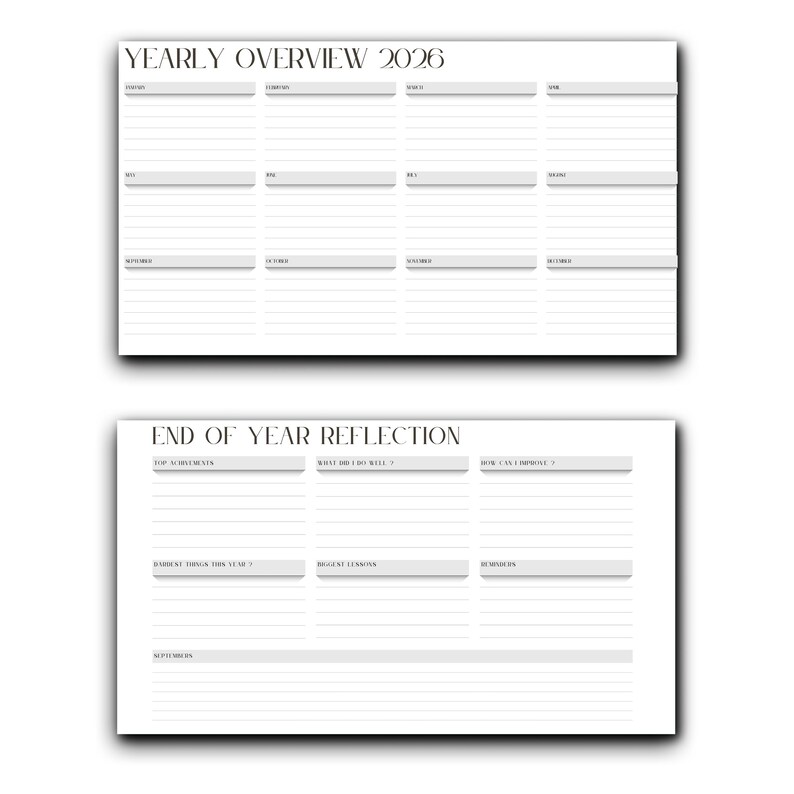 2026 Yearly Landscape Calendar and Planner | A4, Letter, Legal, Tabloid ...