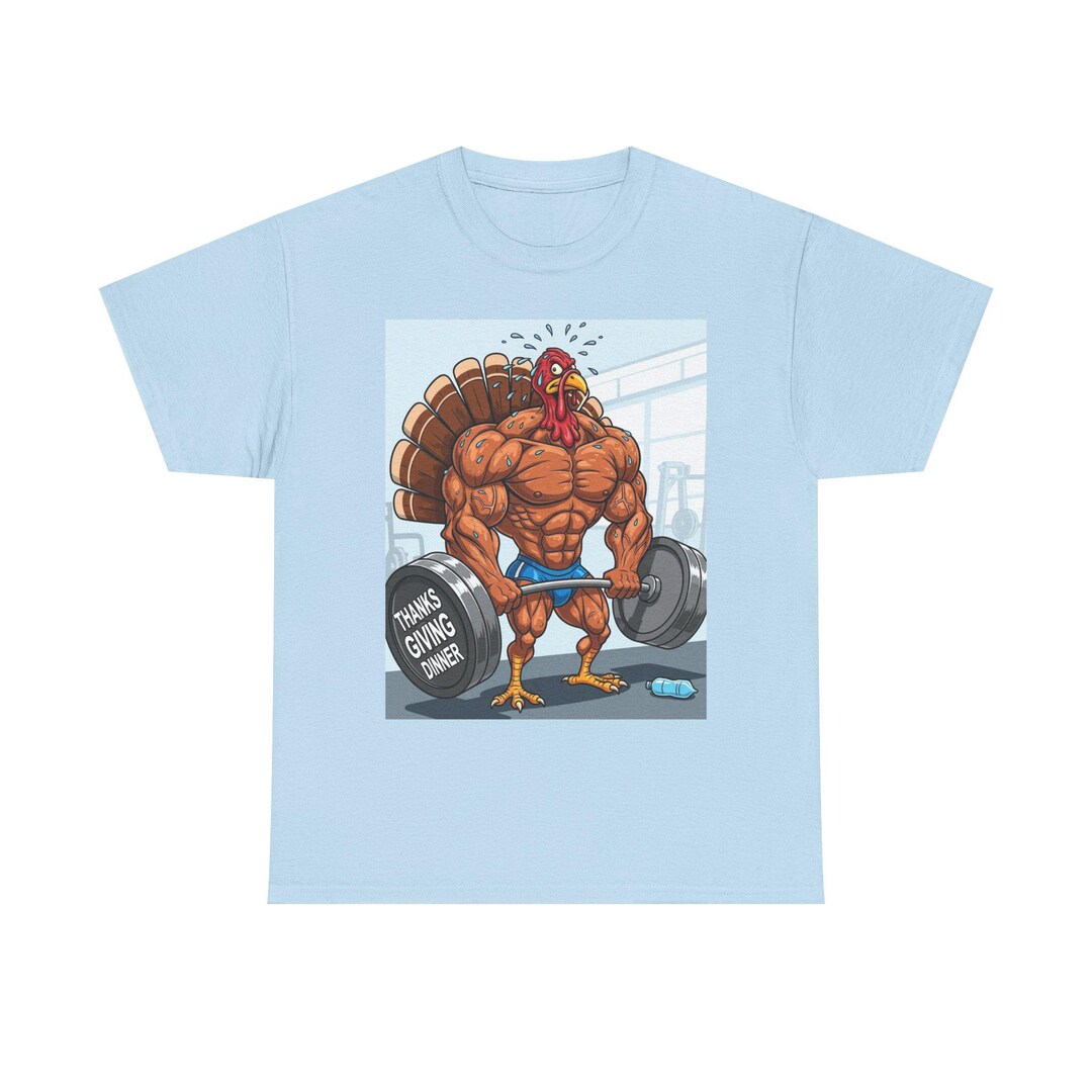 Muscular Turkey Lifting Weights T-shirt | Thanksgiving Gym Holiday - Etsy