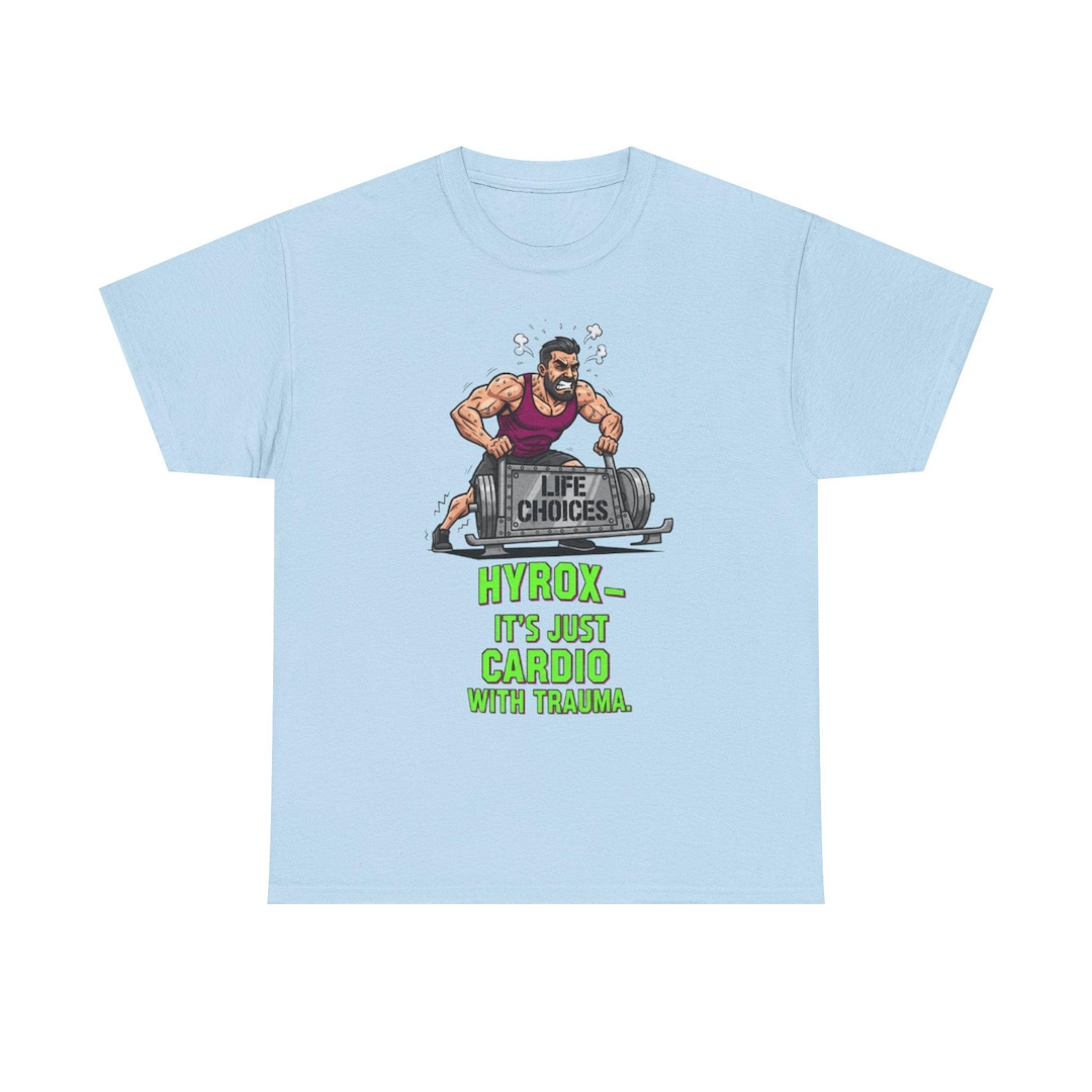HYROX Cardio Humor Tee, Funny Workout Unisex Cotton T-shirt - Etsy