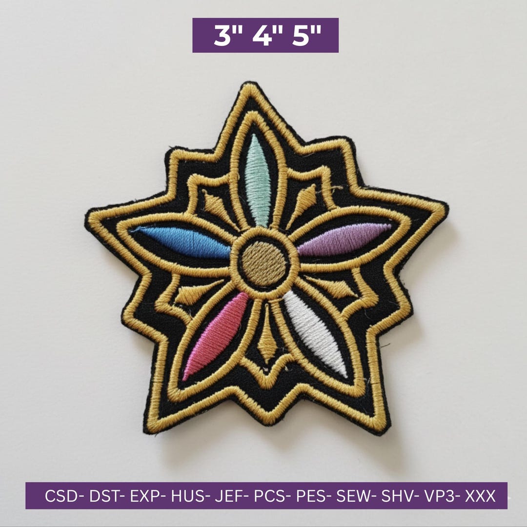 Rumi Kpop Demon Hunters Shoulder Embroidery Patch, Machine Embroidery Design, Golden Huntrix ...