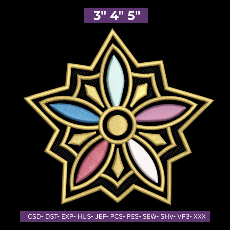 Kpop Demon Hunters Digital Rumi Shoulder Embroidery Patch, Machine Embroidery, Golden Huntrix ...