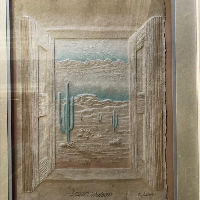 Wesley Wess Smith "desert Window" 3D Cast Paper Framed Figi Graphics ...