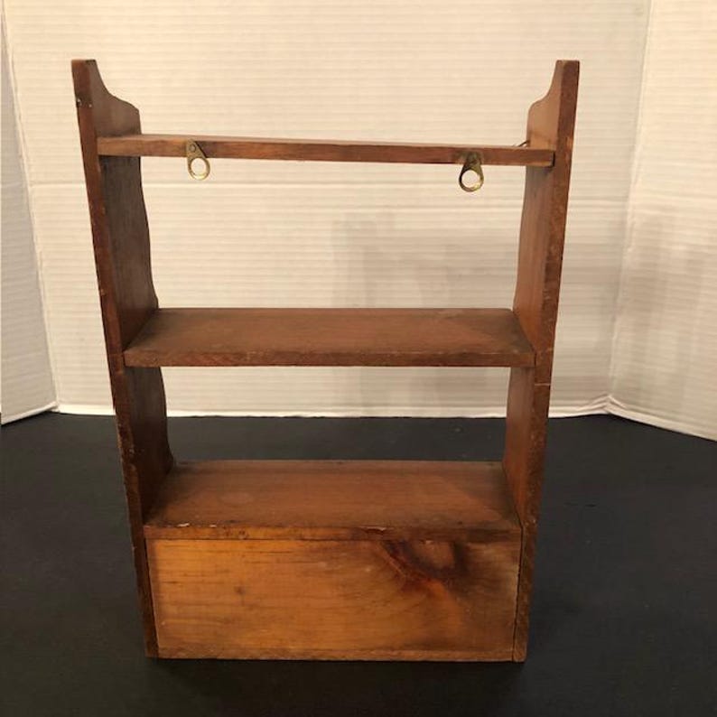 Vintage Primitive Handcrafted Spice Rack Wall Shelf With Doors - Etsy