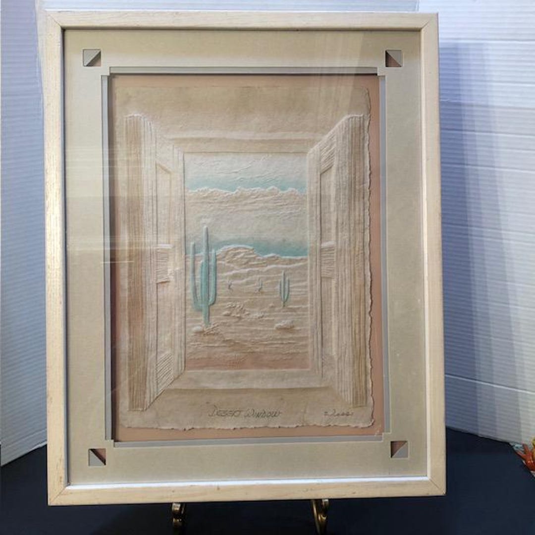 Wesley Wess Smith "desert Window" 3D Cast Paper Framed Figi Graphics ...