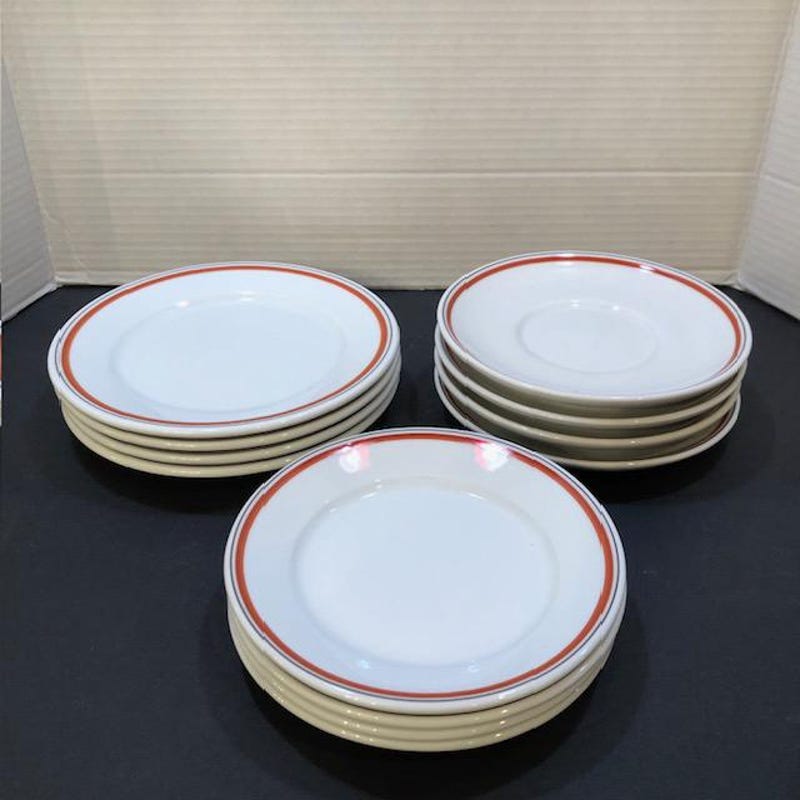 Vintage French Plates Set - Etsy