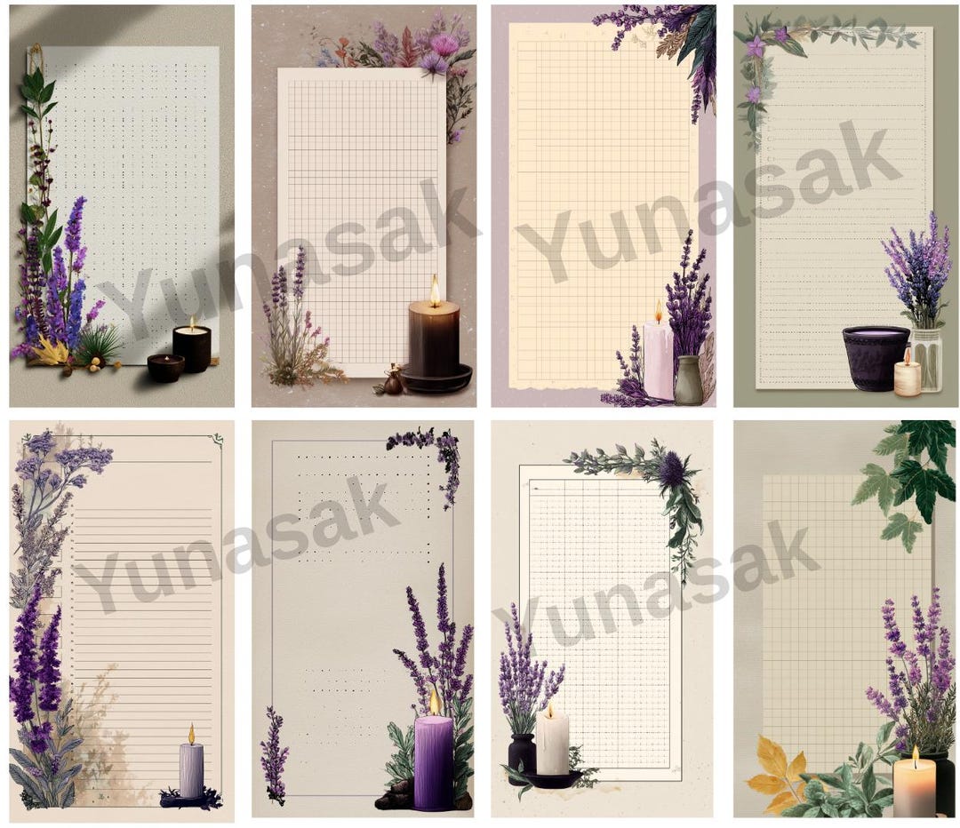 Lavender Printable Journal Pages Aesthetic Digital Paper Templates ...