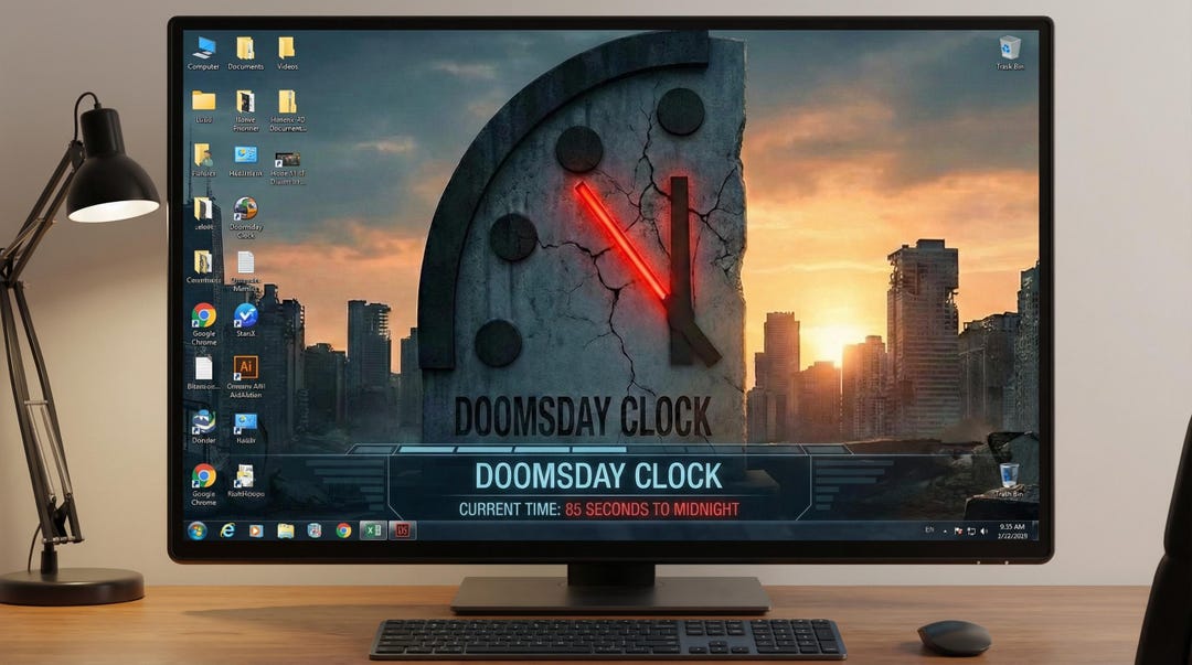 Doomsday Clock Desktop Wallpaper 85 Seconds - Etsy