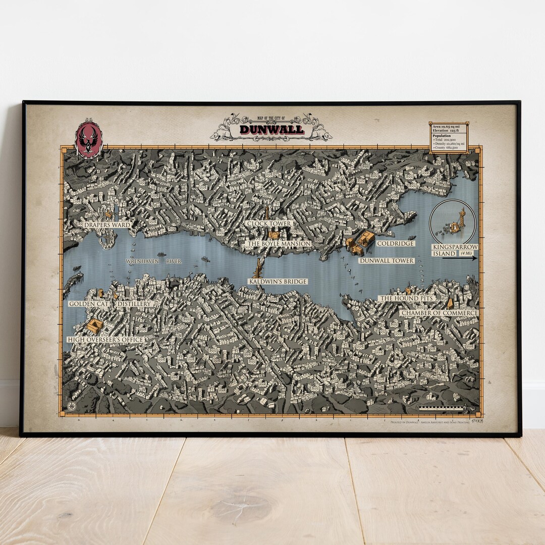 Dishonored Dunwall City Map Poster : Video Game Canvas Print - Etsy