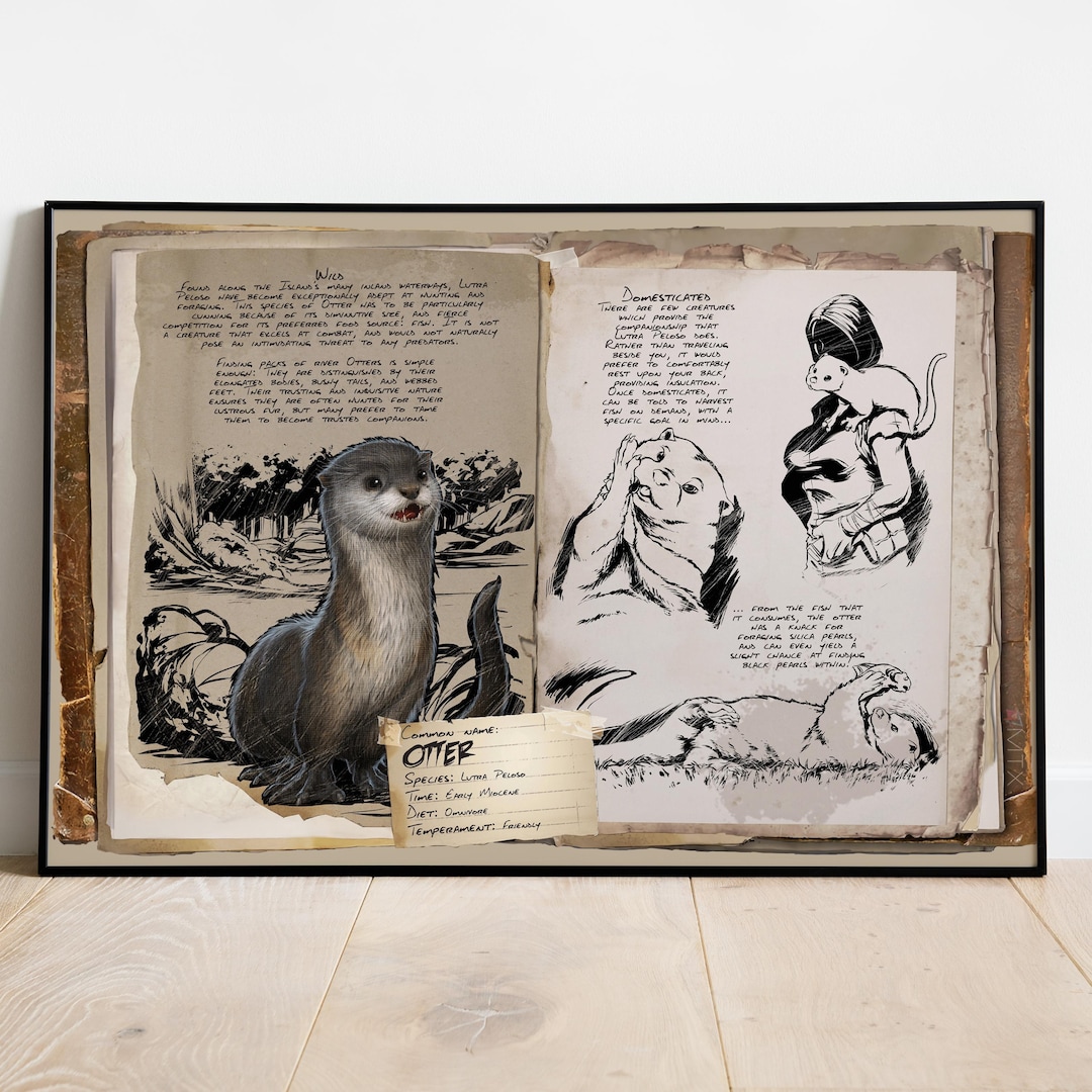 Ark Survival Evolved Otter Poster | Rolled Canvas Print - Etsy