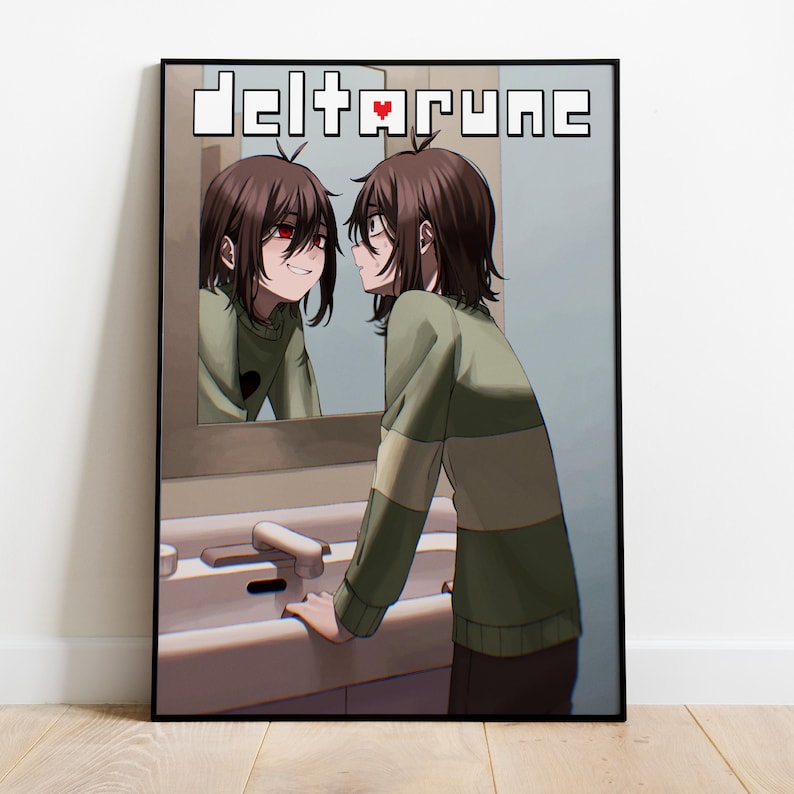 Deltarune Poster | Kris Dreemurr Wall Decor | Rolled Canvas Print ...