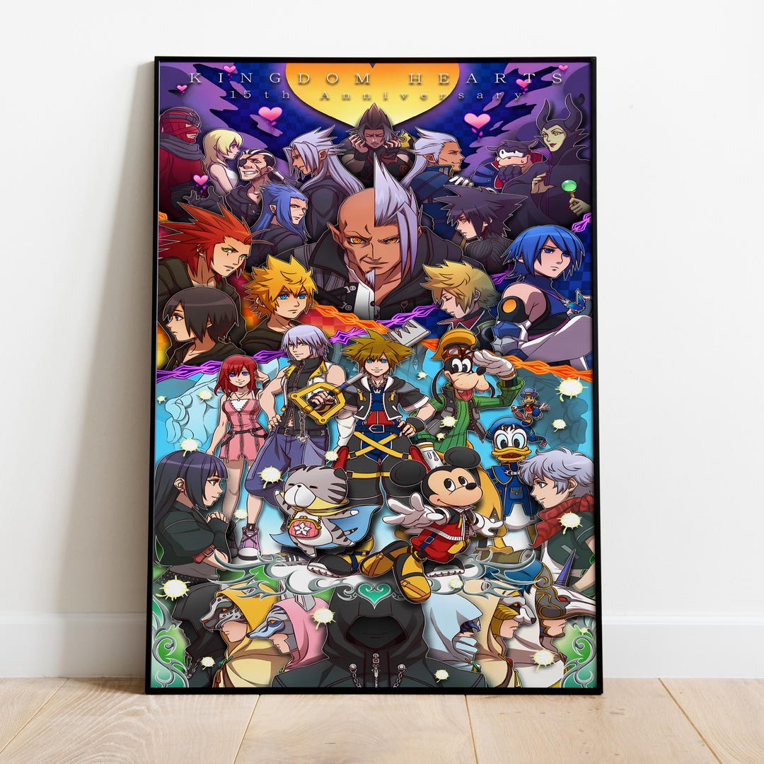 Kingdom Hearts Poster | Sora Wall Decor | Rolled Canvas Print | Gift ...