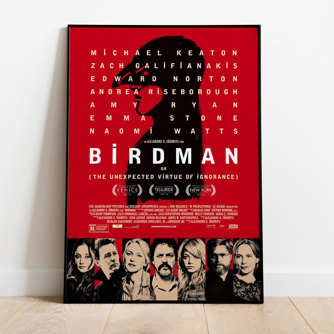 Birdman Poster | Riggan Wall Decor | Rolled Canvas Print | Gift Movie ...