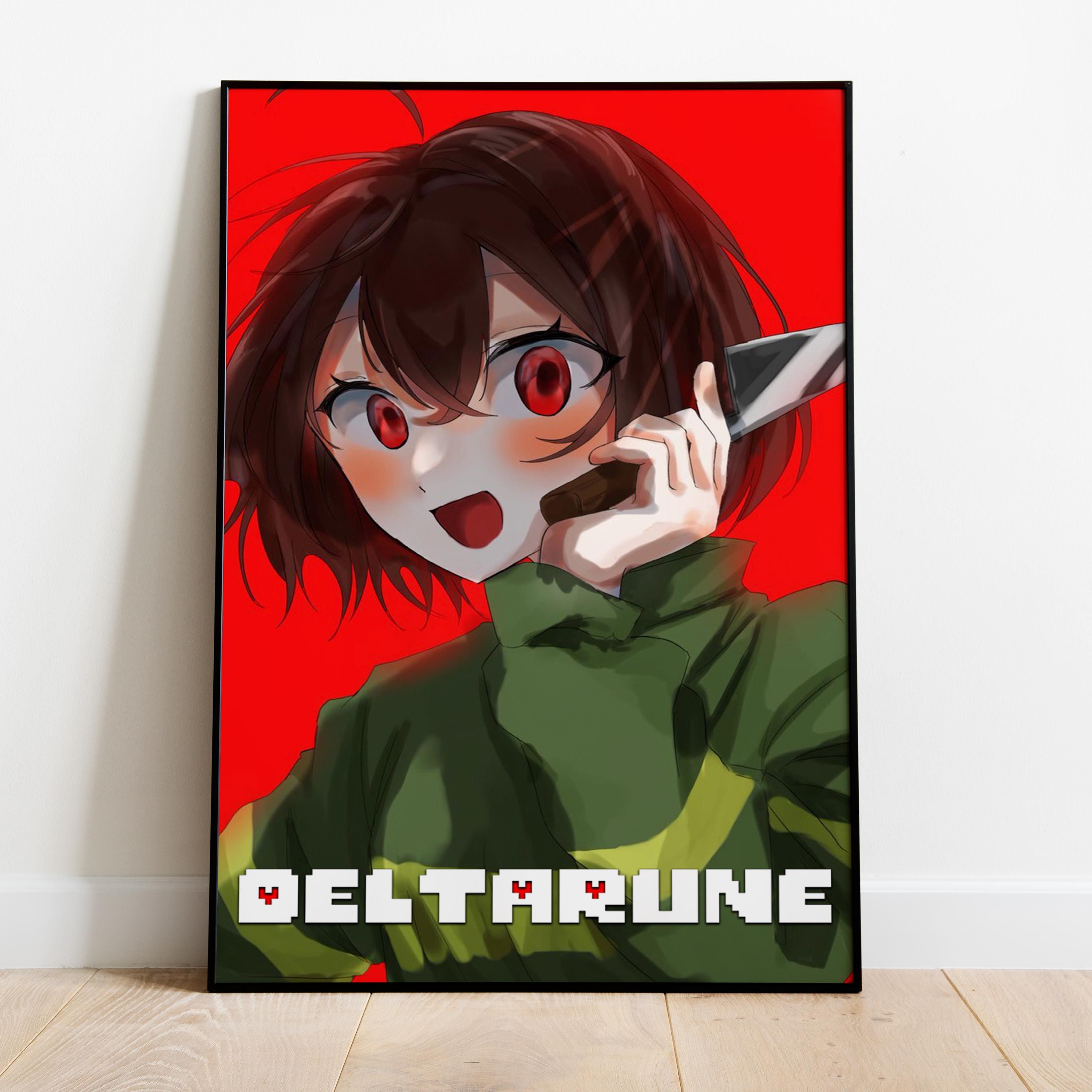 Deltarune Poster | Kris Dreemurr Wall Decor | Rolled Canvas Print ...
