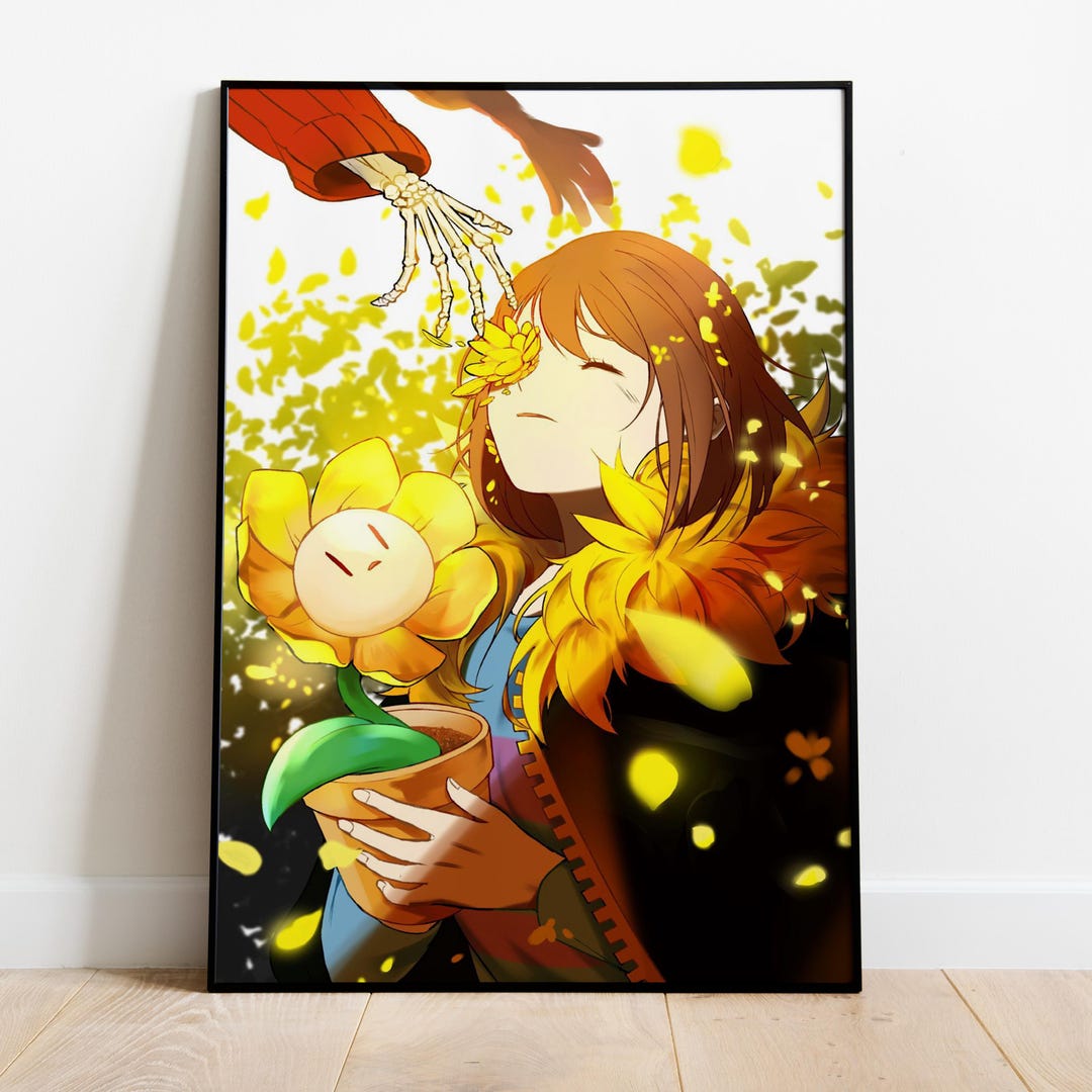 Undertale Poster | Frisk Wall Decor | Rolled Canvas Print | Gift Video ...