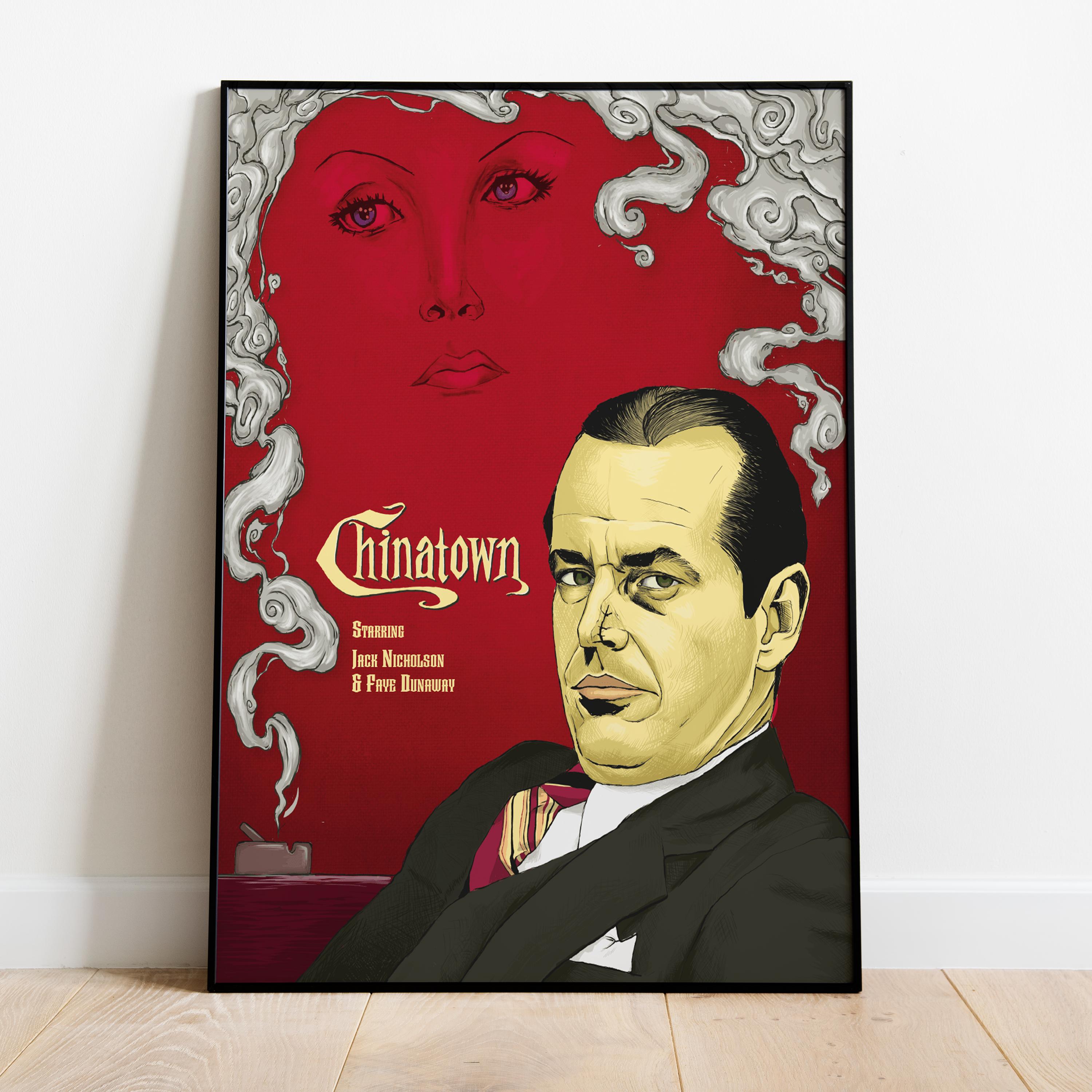 Chinatown Poster | Jack Nicholson Wall Decor | Rolled Canvas Print ...