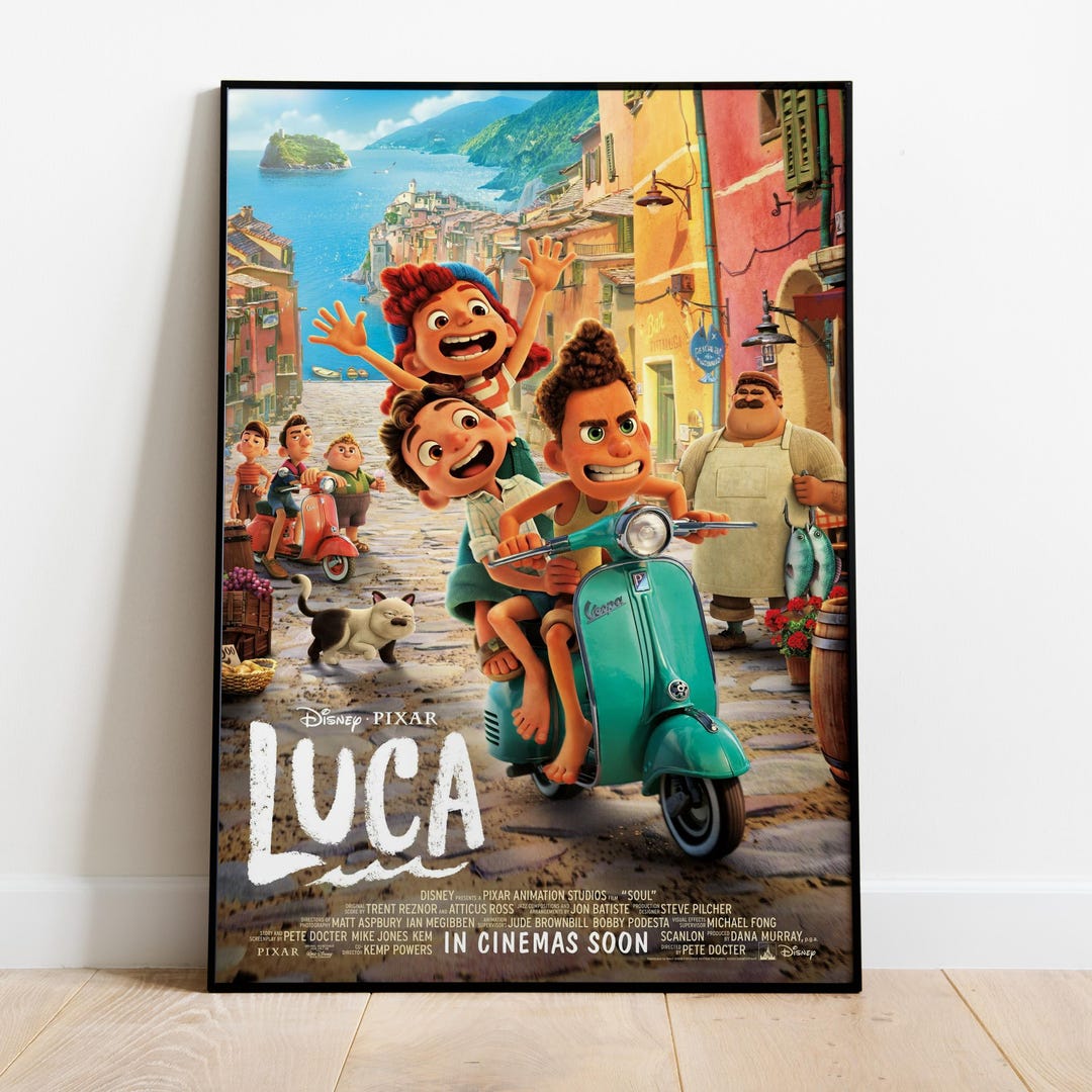 Luca Poster | Luca Paguro Wall Decor | Rolled Canvas Print | Gift Movie ...