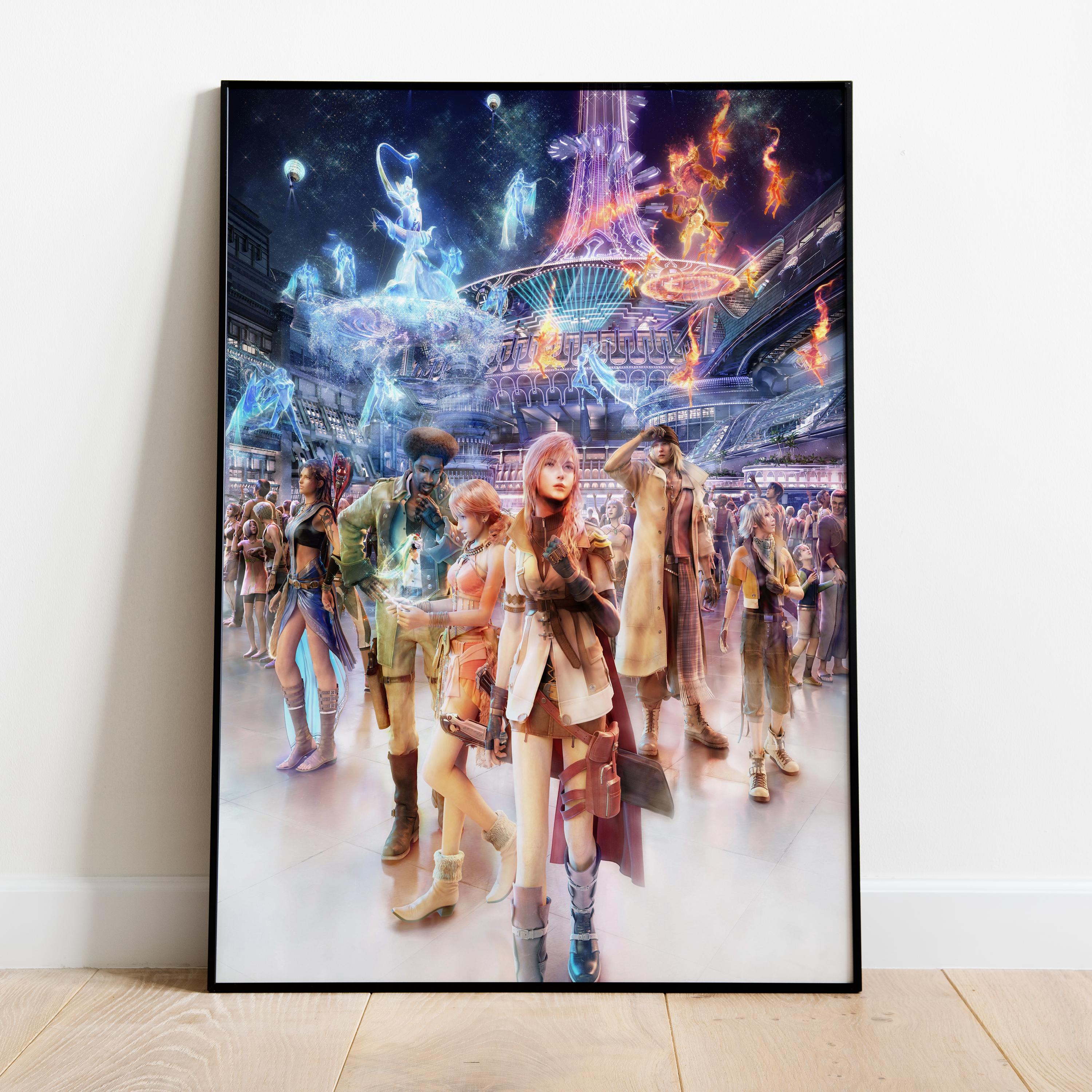 Final Fantasy Poster | Lightning Wall Decor | Rolled Canvas Print ...