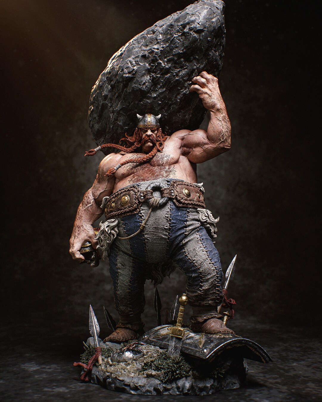 Obelix Figure | Comic STL Statue | Strongman Hero Collectible 3D Print ...