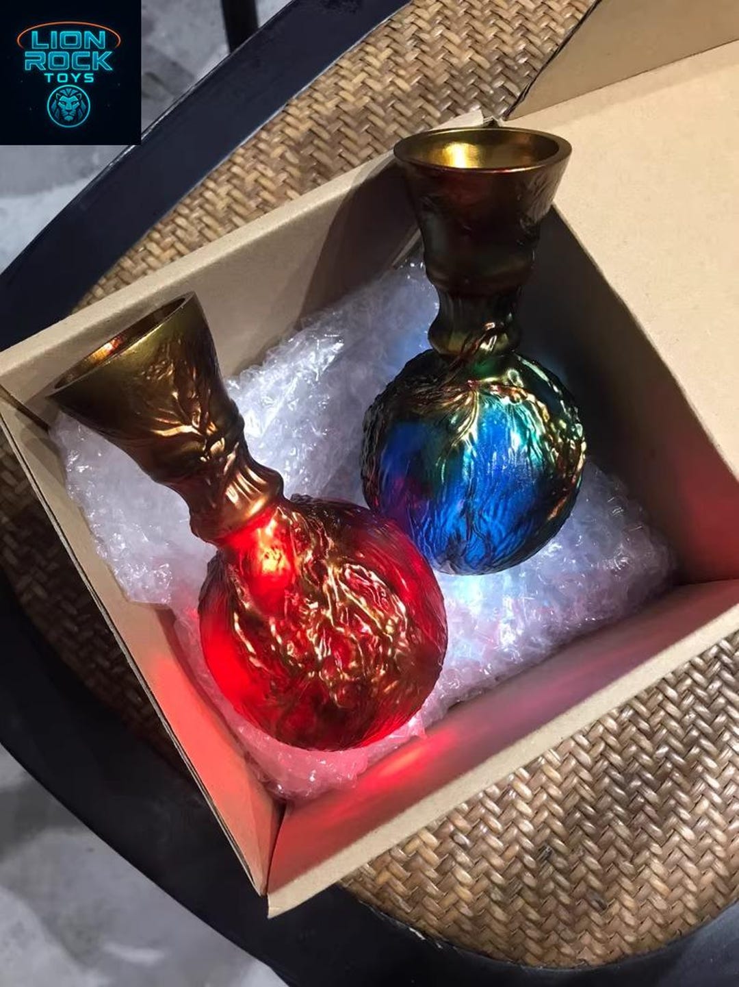 Glowing Potion Flask – Hand-painted Soulslike Gamer Decor, Crimson or ...