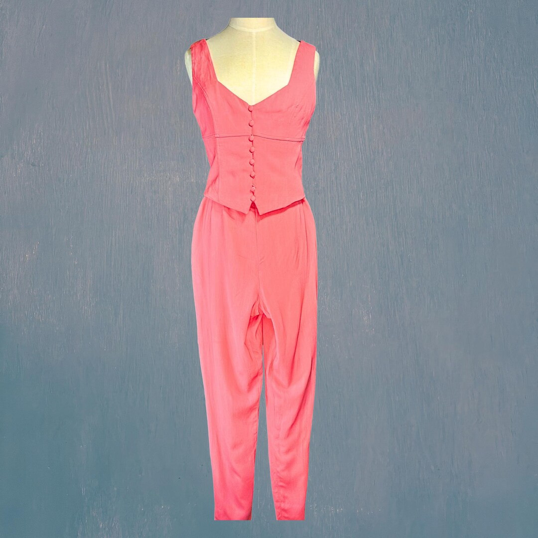 Randy Kemper Rare Vintage Coral Pink Sample Set Made in USA Top and ...