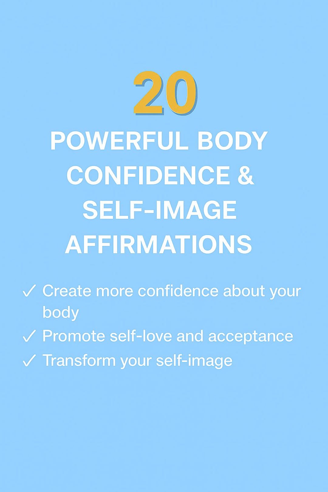 20 Powerful Body Confidence & Self-image Affirmations - Etsy UK