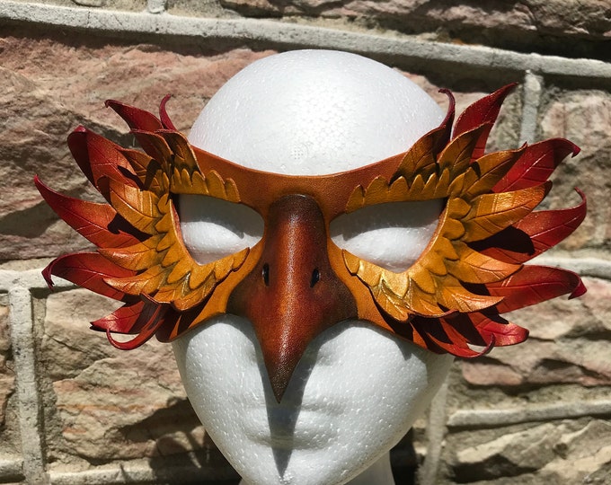 Leather Phoenix Mask - Etsy