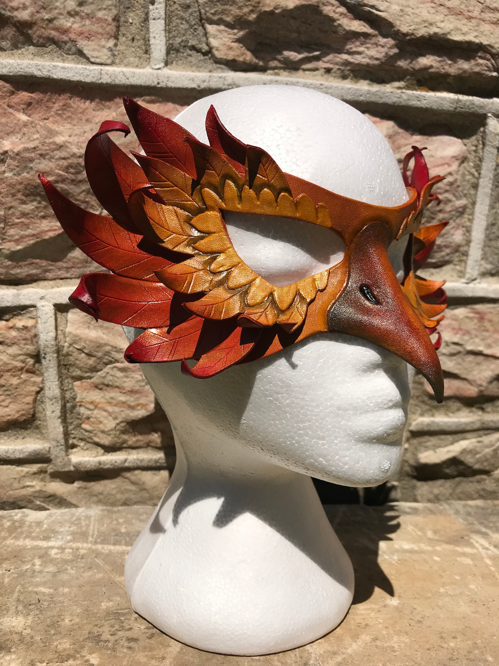 Leather Phoenix Mask - Etsy