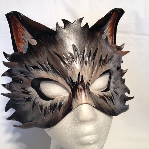 Custom Leather Wolf Mask - Etsy