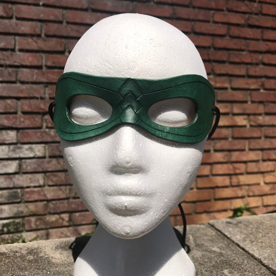 Emerald Archer Leather Mask - Etsy