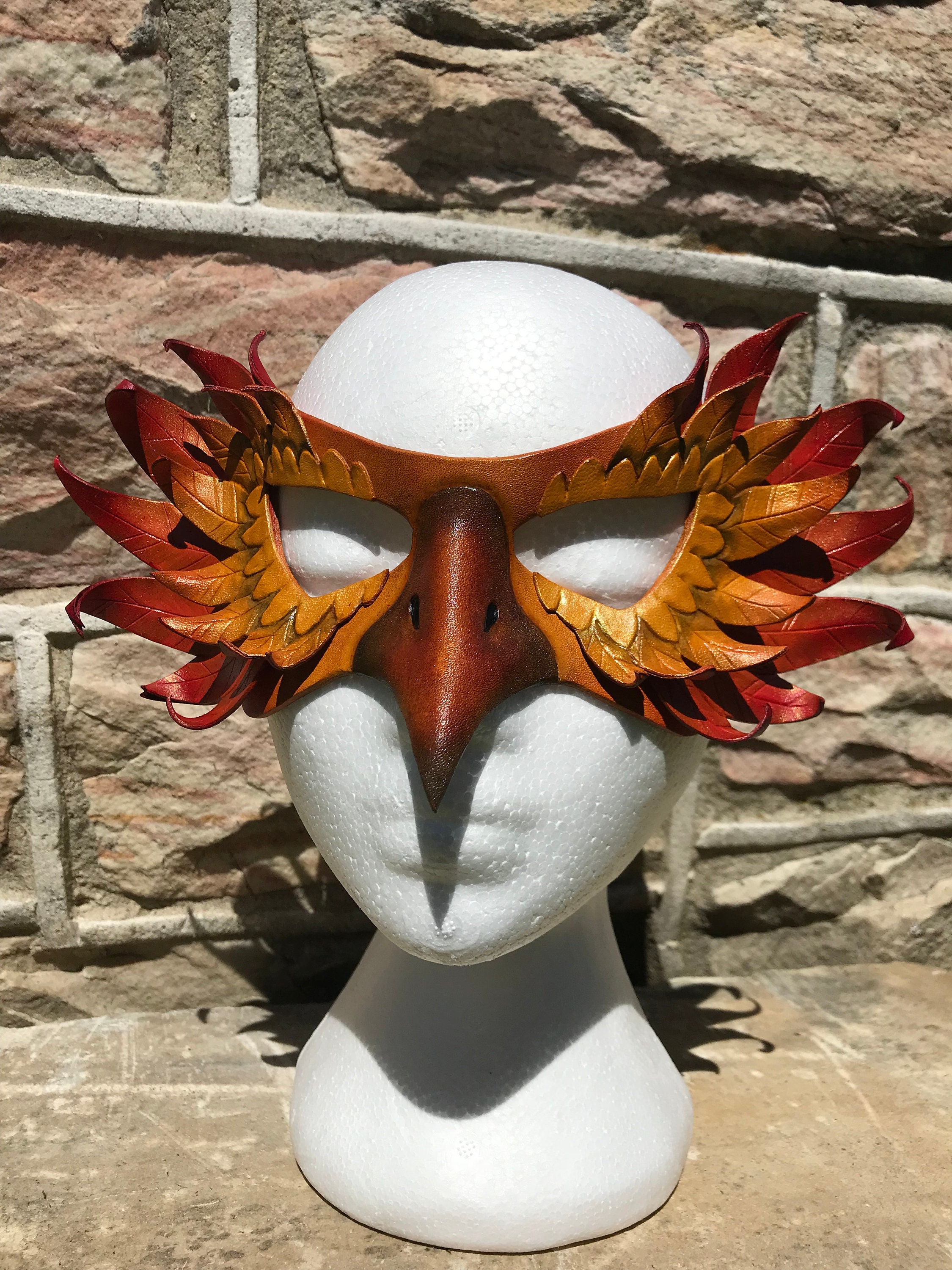 Leather Phoenix Mask | Etsy