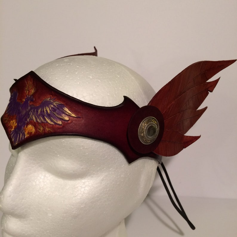 Custom Winged Leather Circlet - Etsy