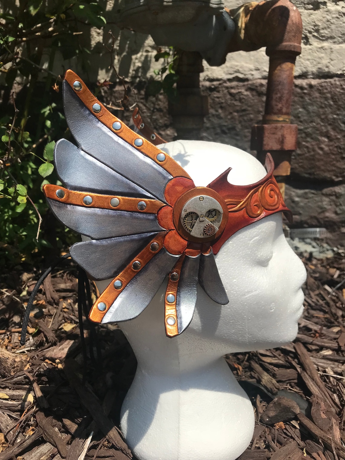 Custom Steampunk Winged Leather Circlet - Etsy