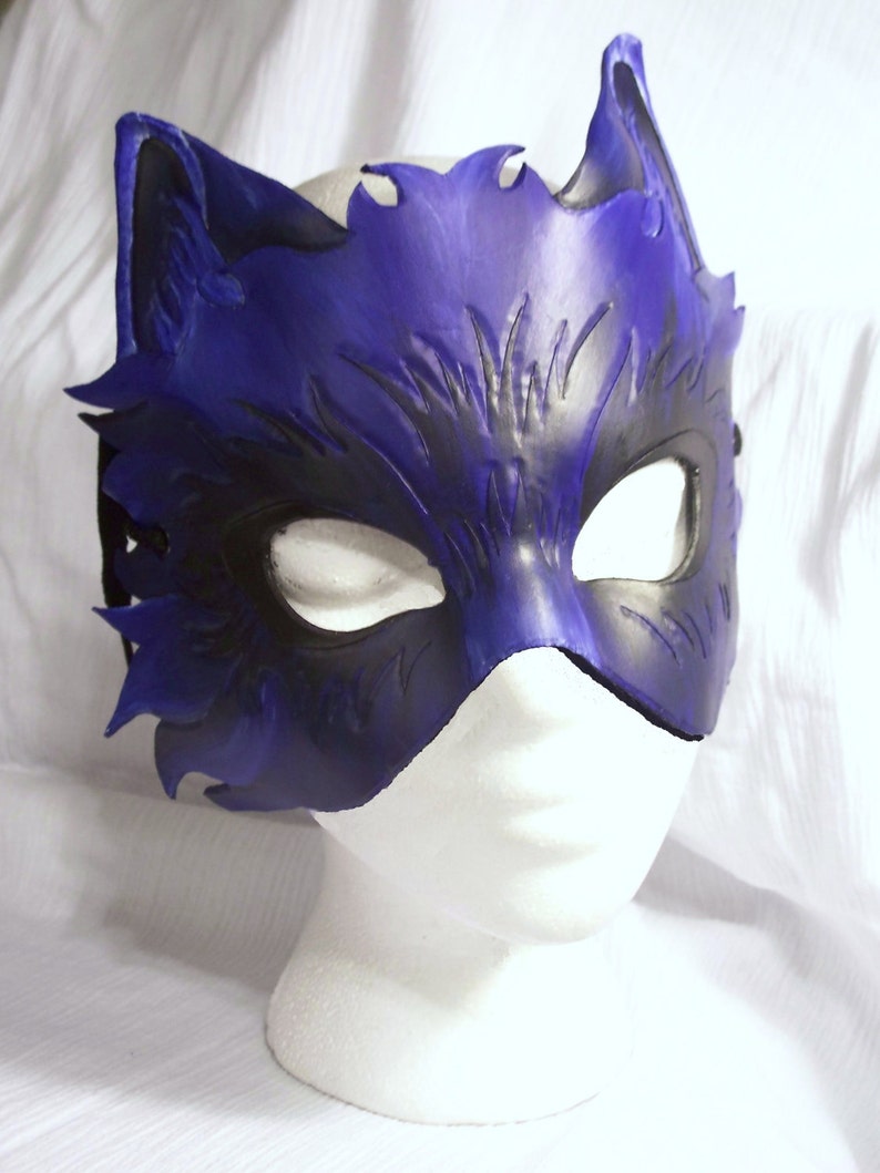 Custom Leather Wolf Mask - Etsy