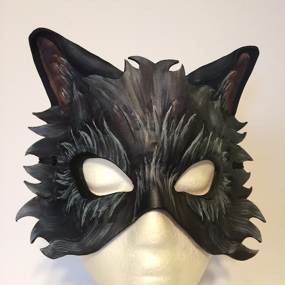 Modèle De Masque De Loup En Cuir Masques à Colorier Loups Arlequin