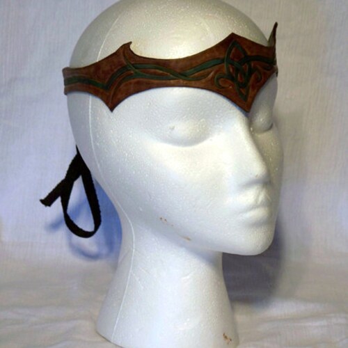 Custom Winged Leather Circlet - Etsy