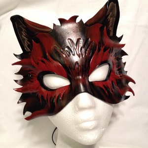 Custom Leather Wolf Mask - Etsy