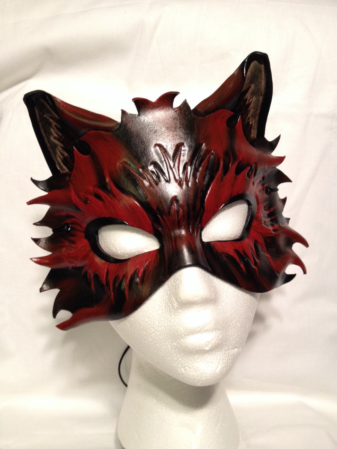 Custom Leather Wolf Mask - Etsy
