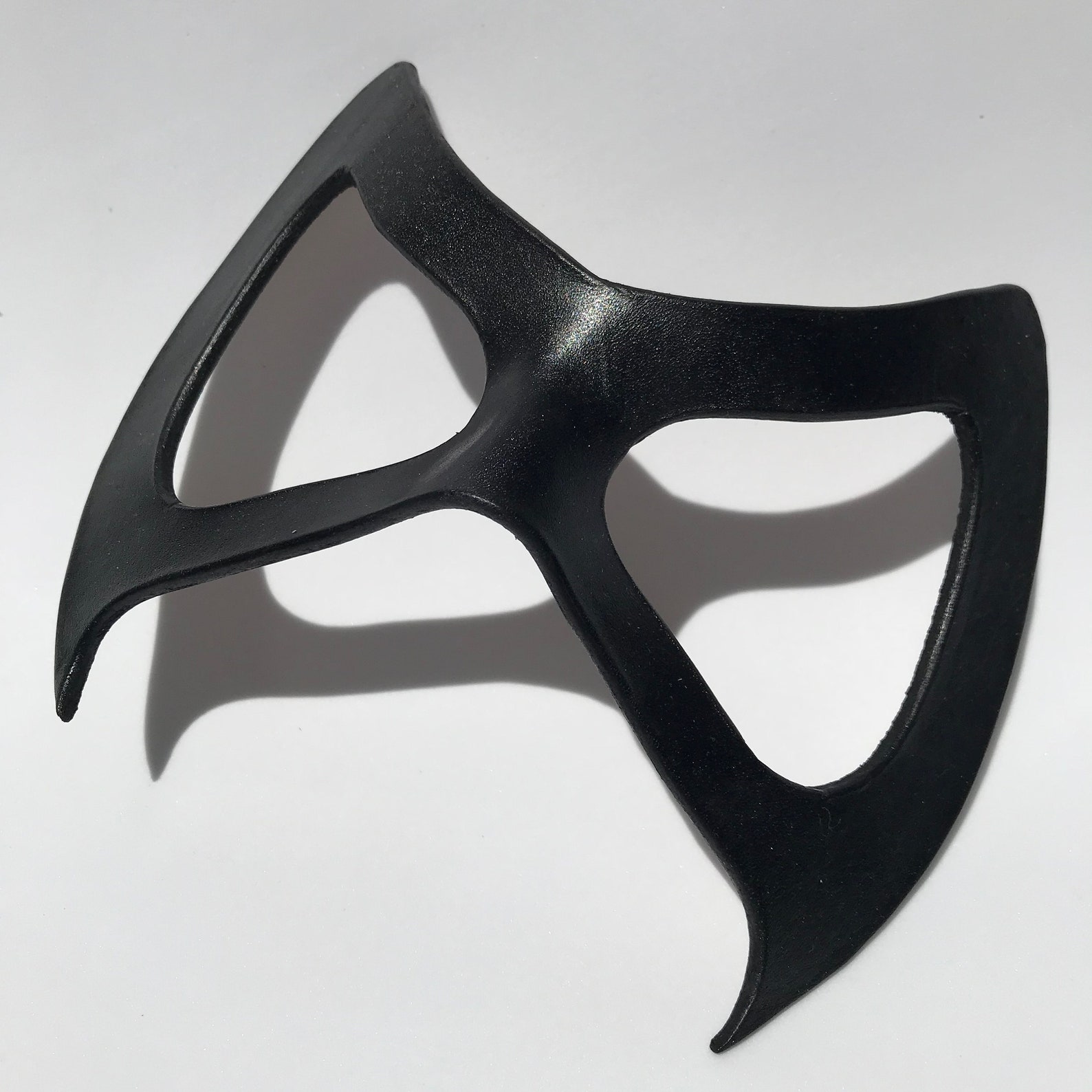 Black Superhero Leather Mask - Etsy