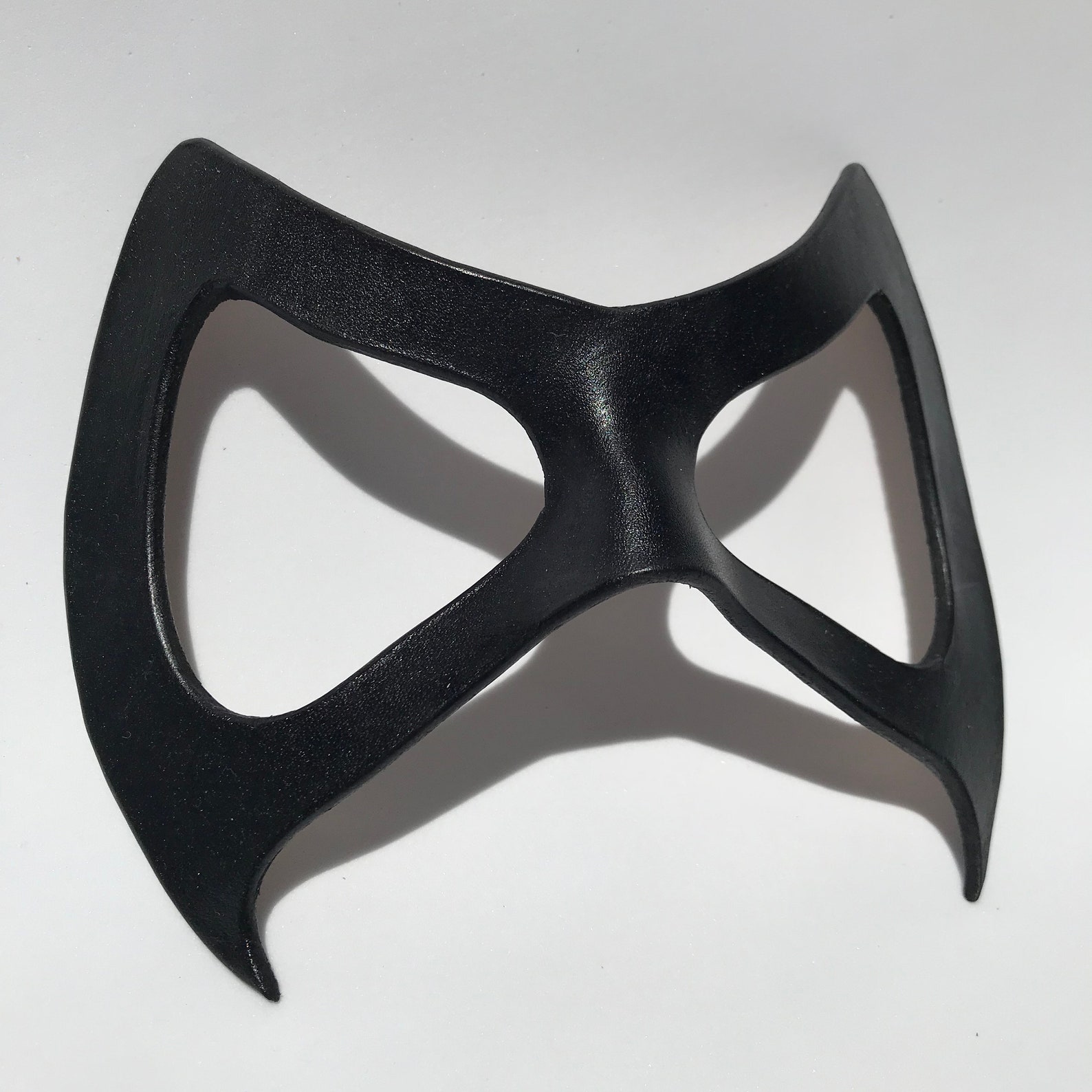 Black Superhero Leather Mask - Etsy