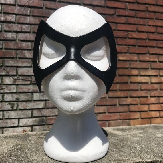Black Superhero Leather Mask | Etsy